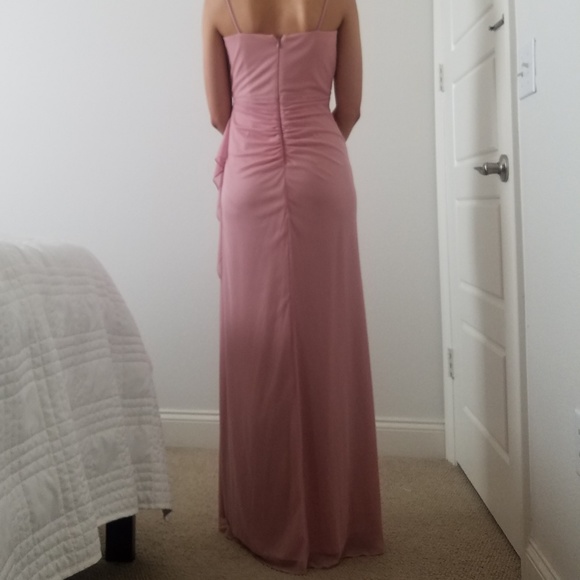 Dresses | Dust Pink Chiffon Cascading Gown | Poshmark